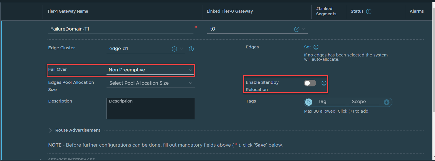 NSX-T Tier-1 Service Router (SR) Placement – LAB2PROD